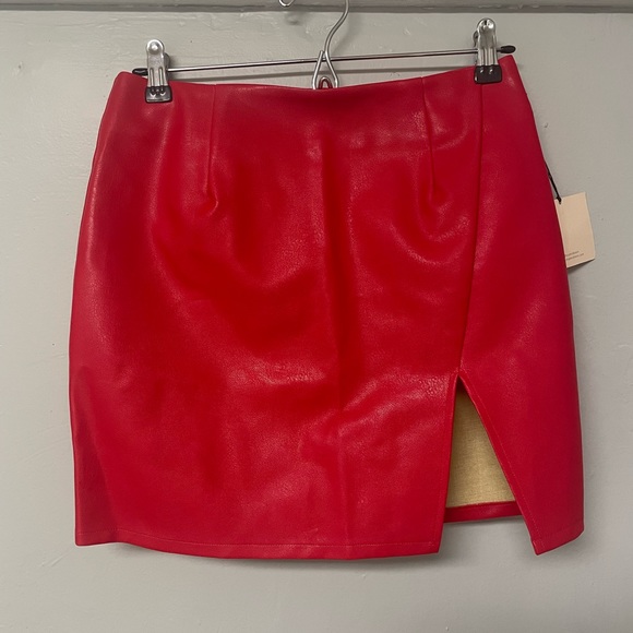 superdown | Skirts | Superdown Red Leather Mini Skirt | Poshmark